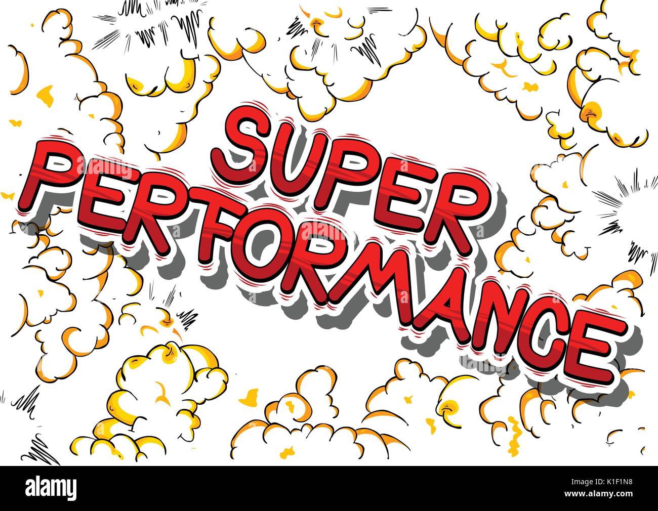 Super Performance - Comic book word on abstract background Stock Vector ...