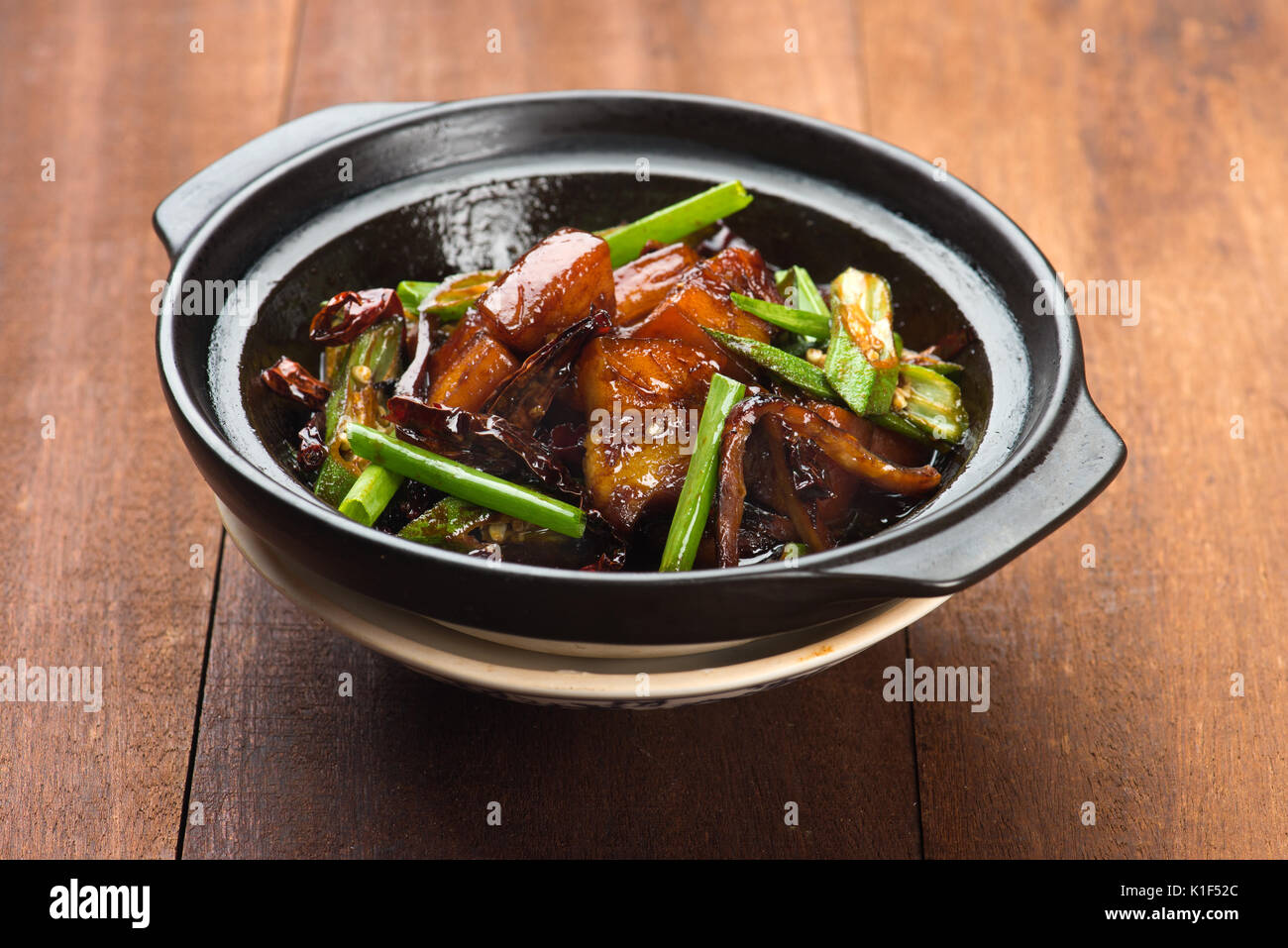 dry chilli ba kut teh , malaysian pork stew Stock Photo - Alamy