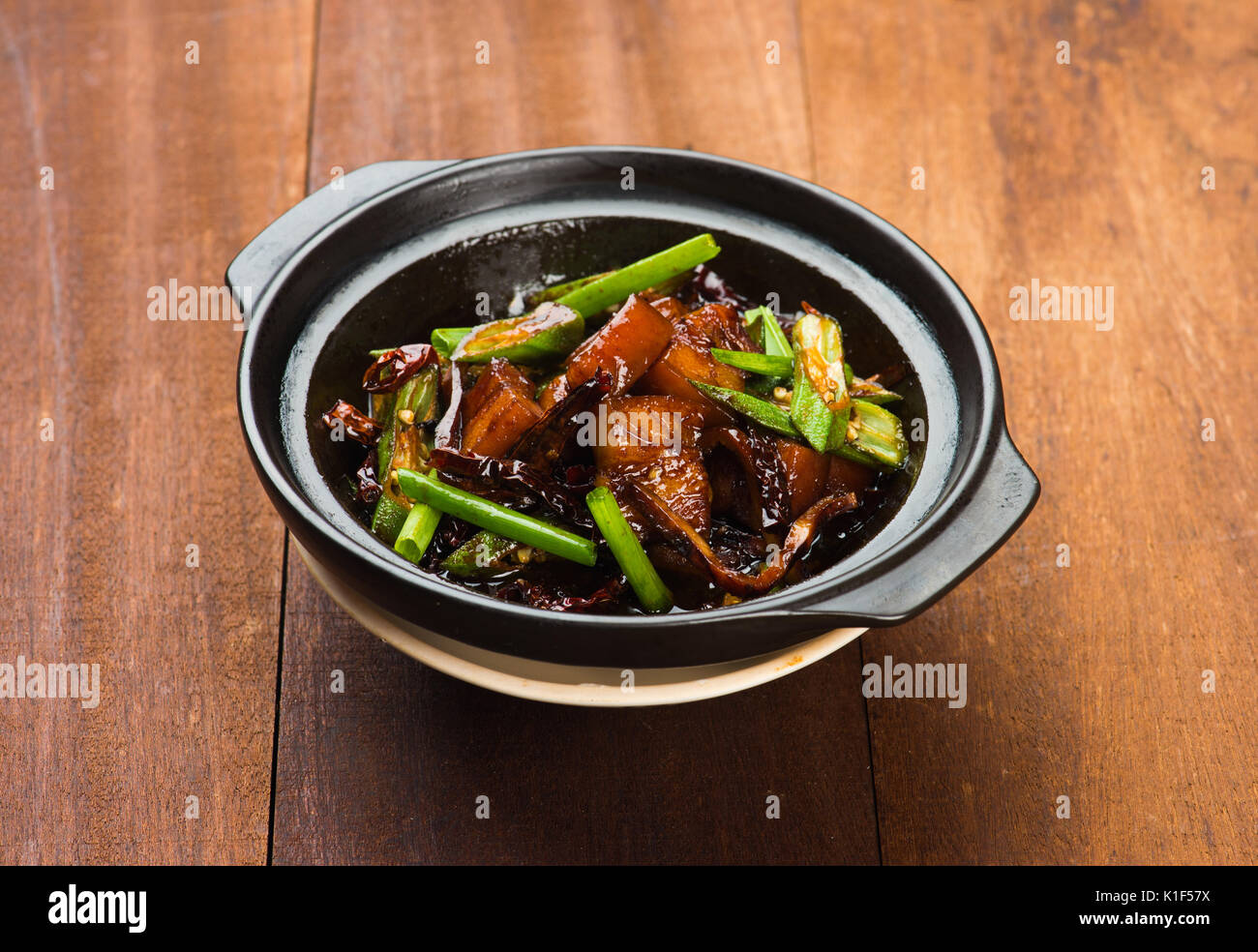 dry chilli ba kut teh , malaysian pork stew Stock Photo - Alamy