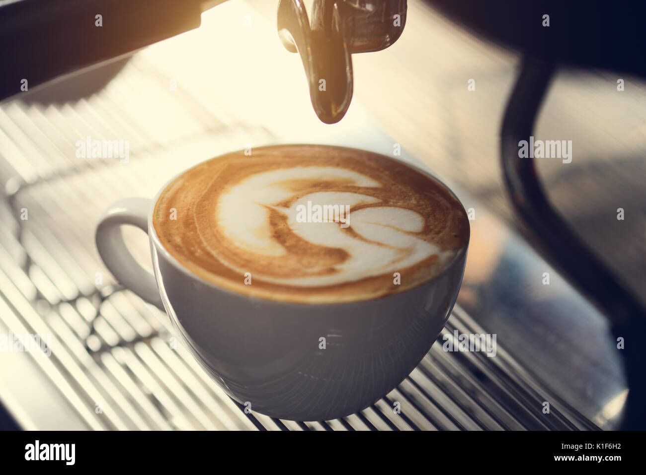 barista making coffee Stock Photo - Alamy