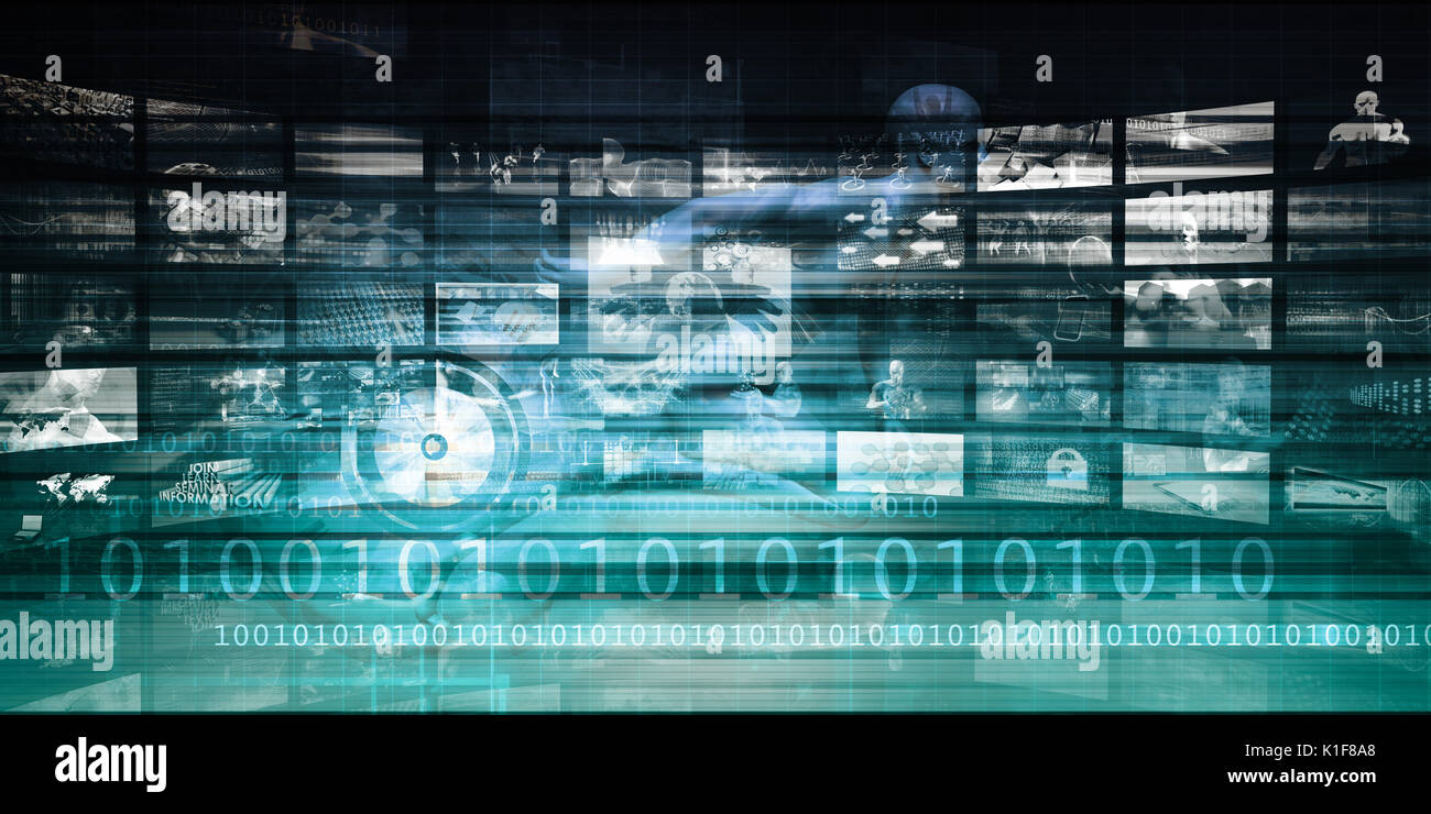 Information Highway on the Internet with Data Blocks Stock Photo - Alamy