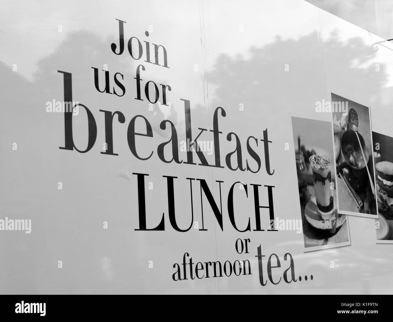 Tea shop signage Black and White Stock Photos & Images - Alamy