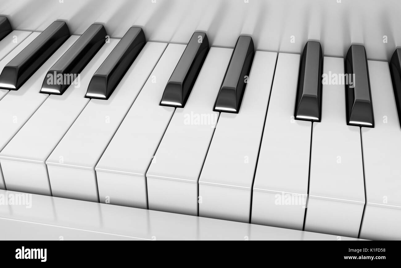 3d render of piano keys Stock Photo - Alamy