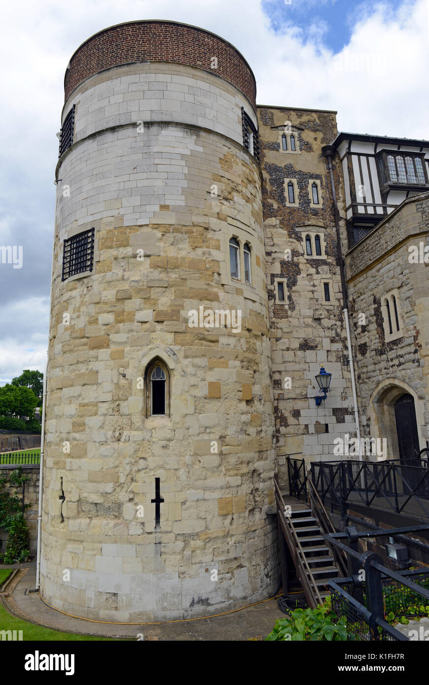 Byward Tower in London England near the Tower of London Complex close ...