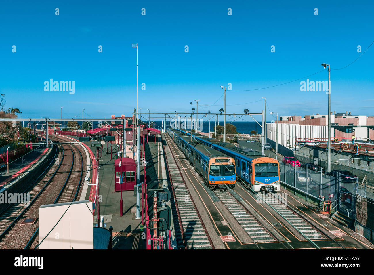 Melbourne, Australia - July 29, 2017: Brighton Beach train station on ...