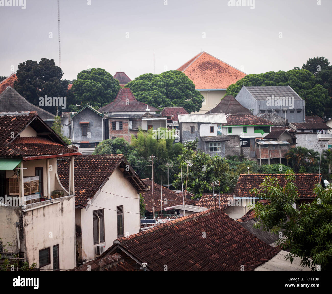 an urban city places of building houses mountain at jogja yogyakarta ...