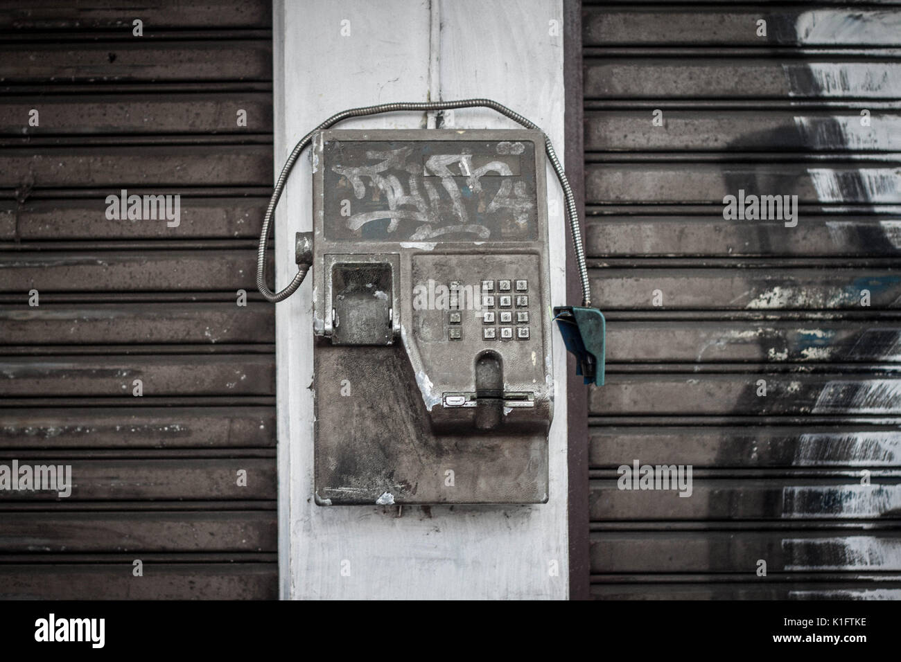old rusty telephone photo taken in yogyakarta indonesia java Stock ...
