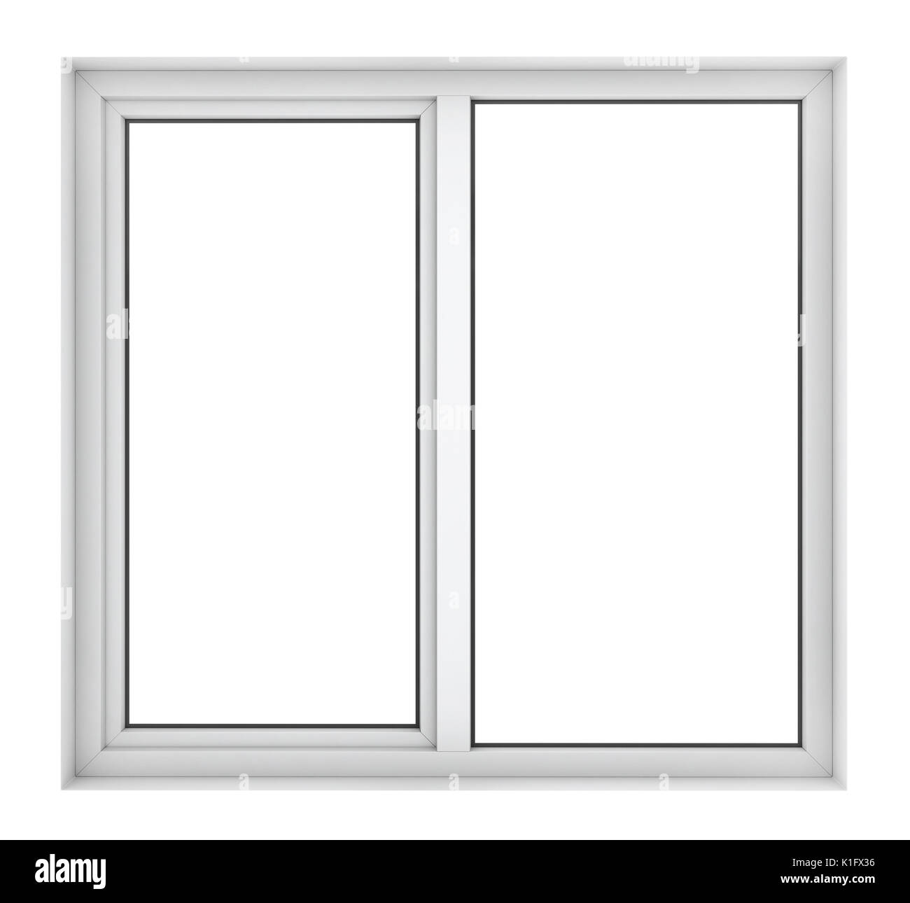 3d render of plastic window frame isolated on white background Stock ...