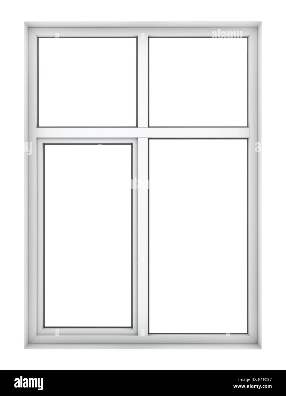 3d render of plastic window frame isolated on white background Stock ...