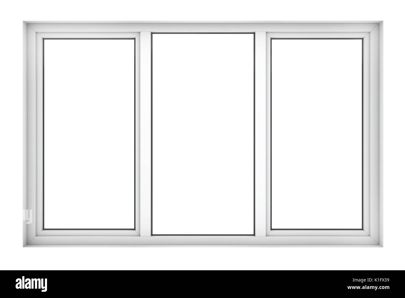 3d render of plastic window frame isolated on white background Stock ...