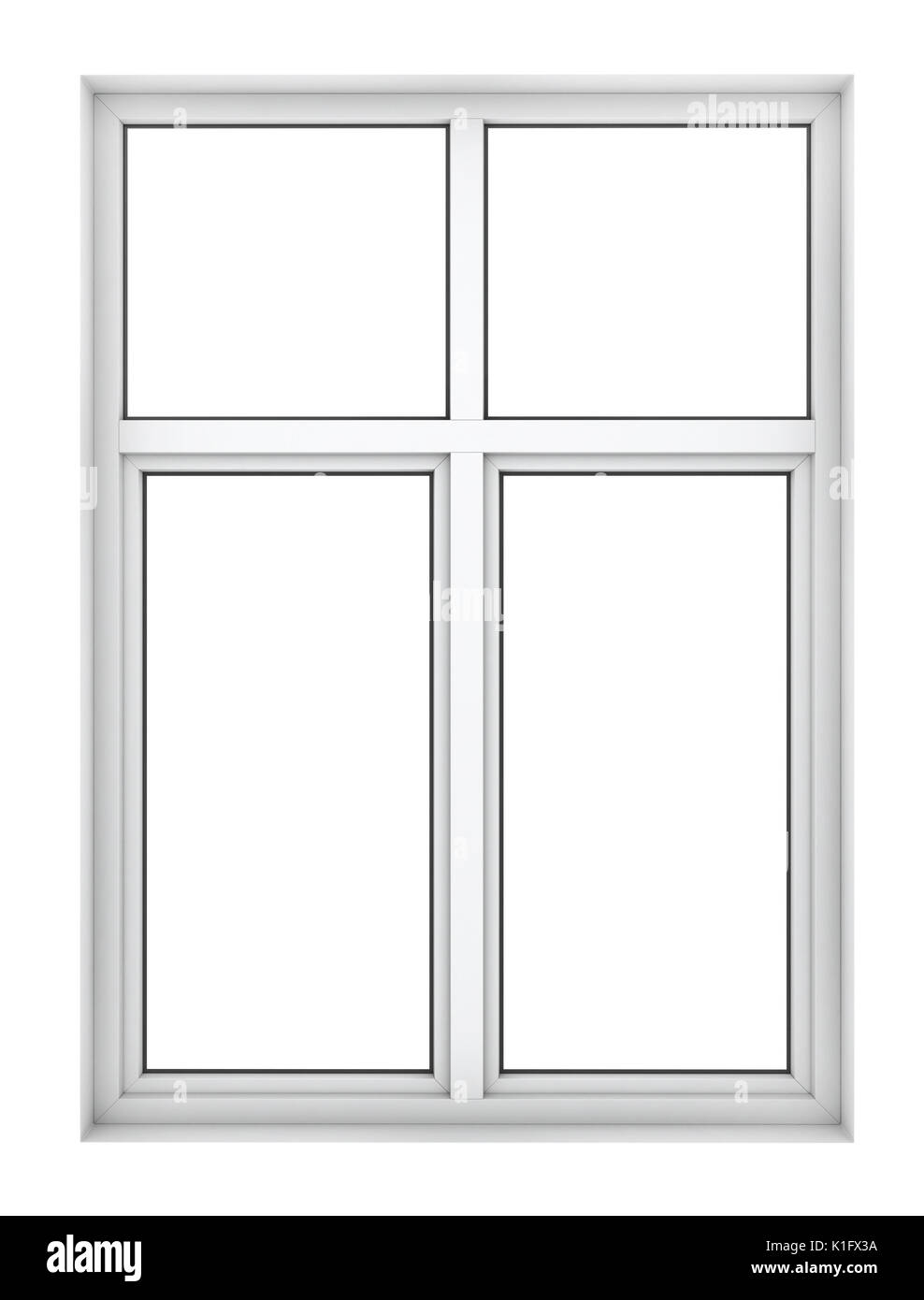 3d render of plastic window frame isolated on white background Stock ...