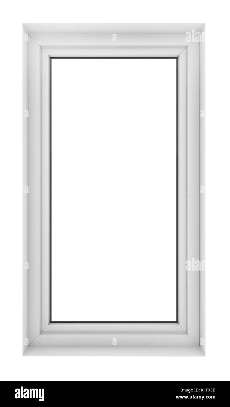 3d render of plastic window frame isolated on white background Stock ...