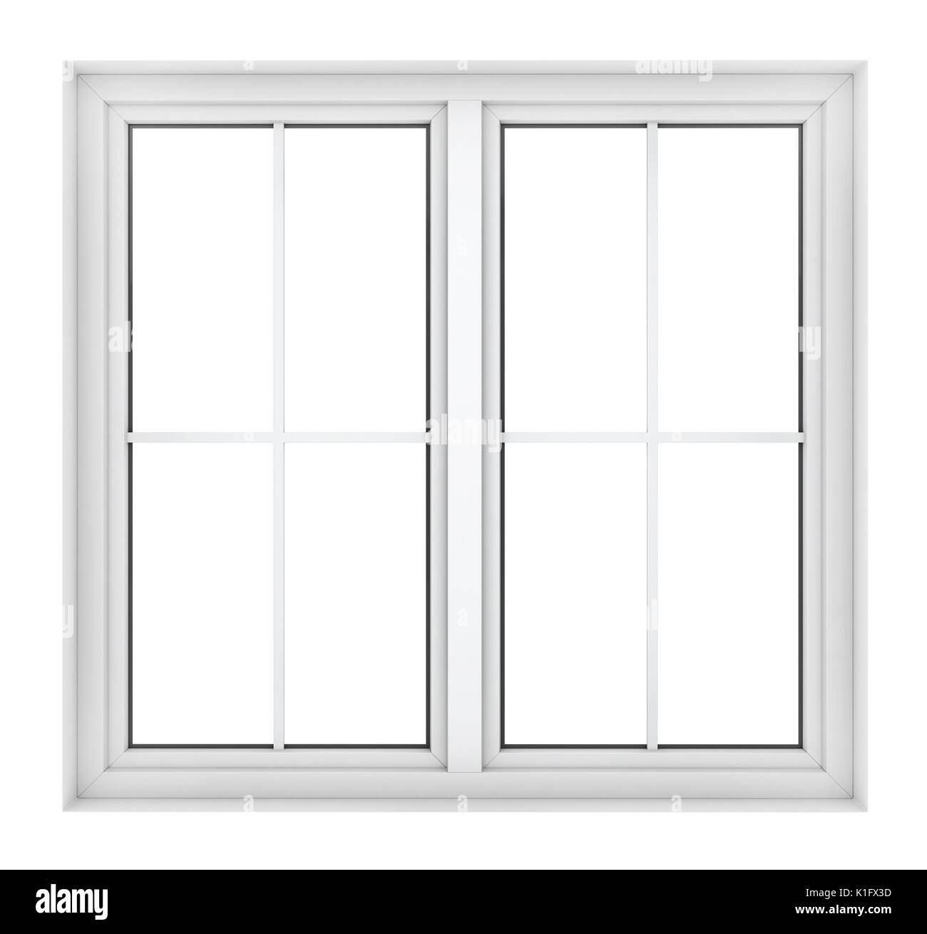 3d render of plastic window frame isolated on white background Stock ...