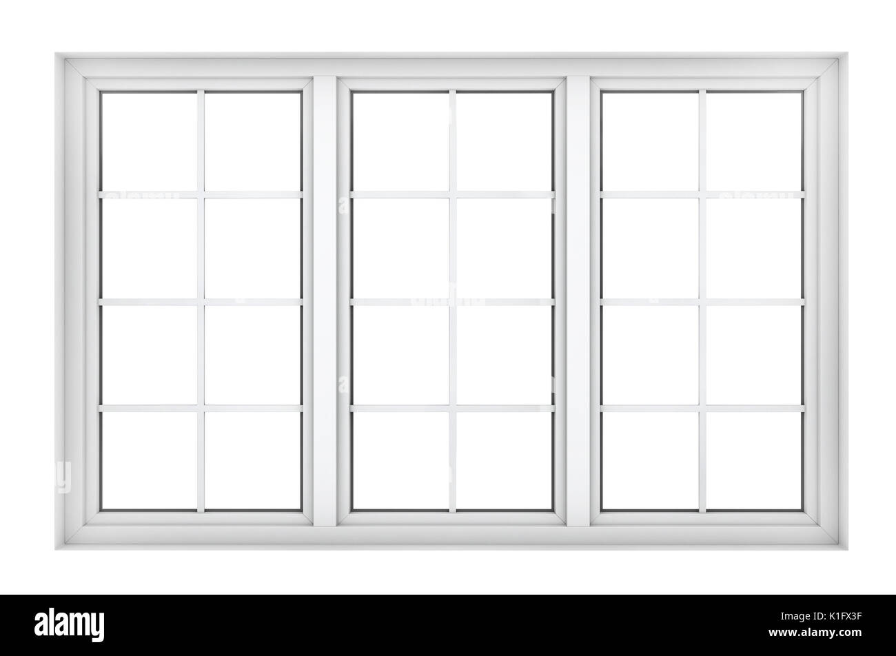 3d render of plastic window frame isolated on white background Stock ...