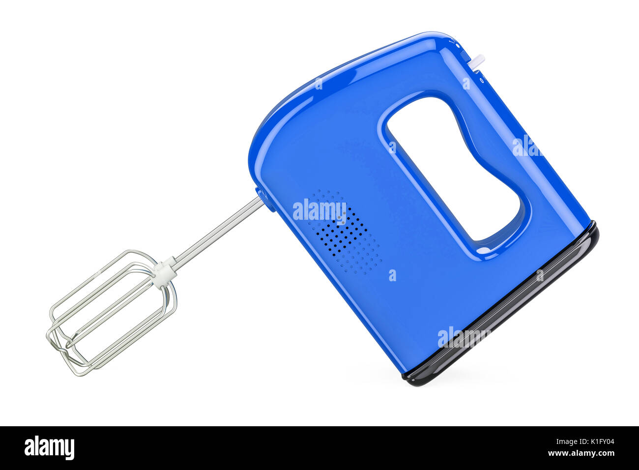 Modern blue kitchen mixer, 3D rendering isolated on white background ...