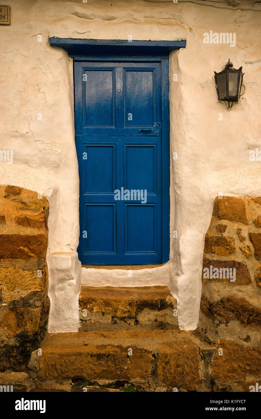 colonial style door closeup in Barichara Colombia Stock Photo - Alamy