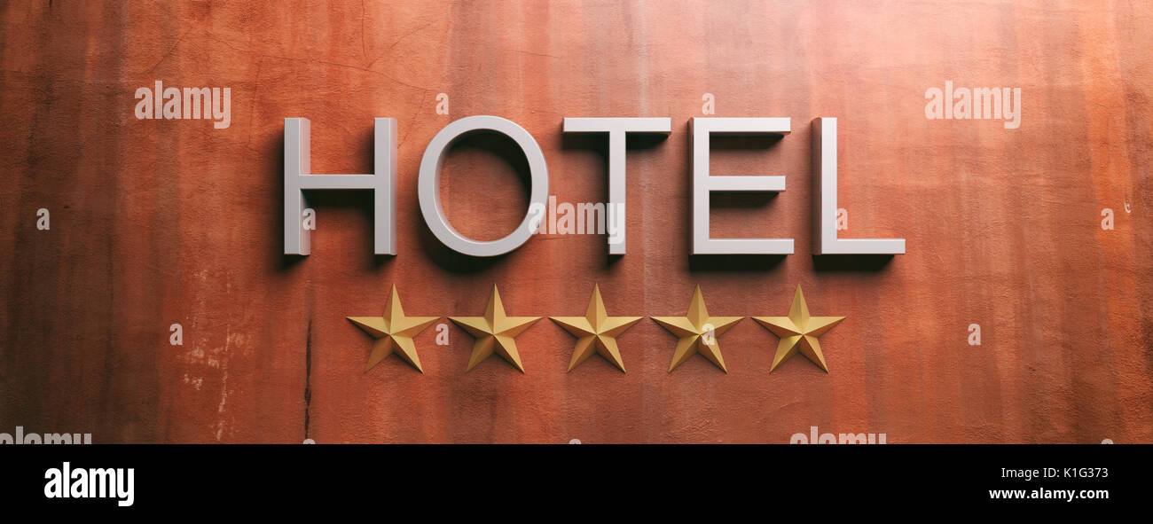Five star hotel sign hi-res stock photography and images - Alamy