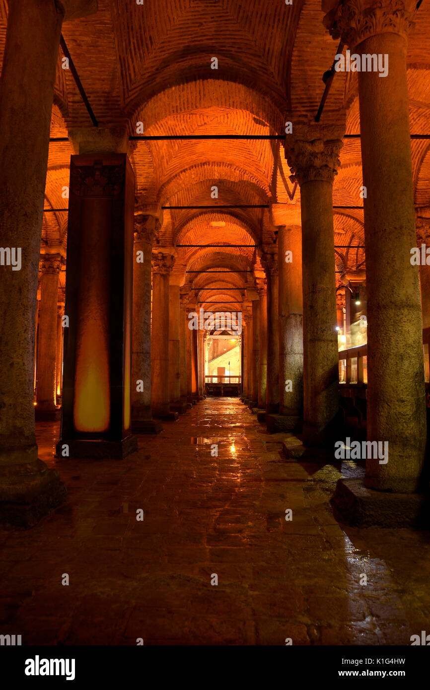 ISTANBUL, TURKEY - AUGUST 08, 2017: The Basilica Cistern in Turkish ...