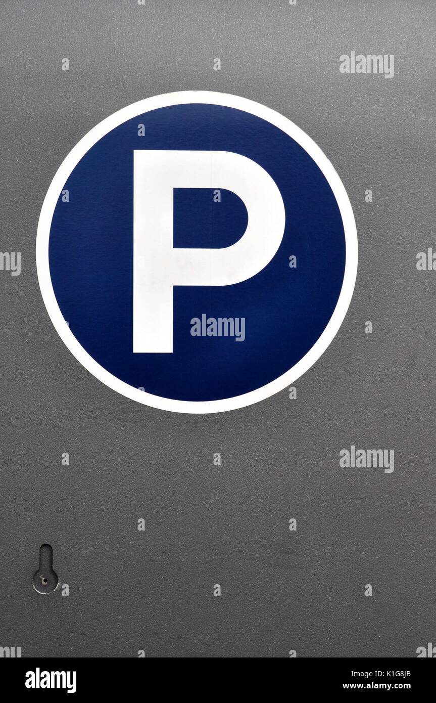 White P On Blue Background Logo