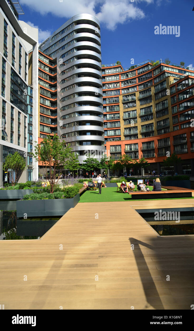 United Kingdom, London, Paddington Basin, Merchant Square Stock Photo ...