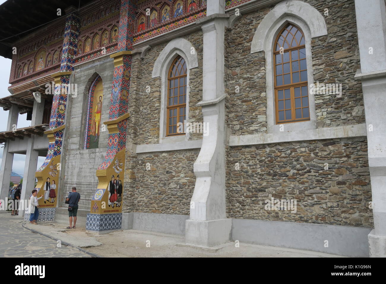 Interesting church at Sapanta graveyard, Maramures, Romania Stock Photo ...
