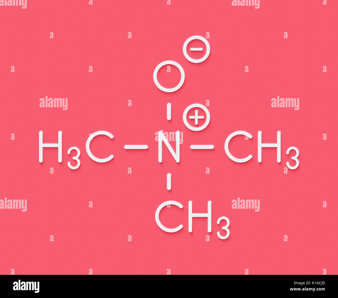 Trimethylamine N-oxide (TMAO) molecule. Skeletal formula Stock Photo ...