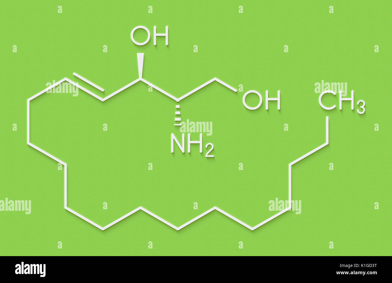 Sphingosine lipid molecule. Skeletal formula Stock Photo - Alamy