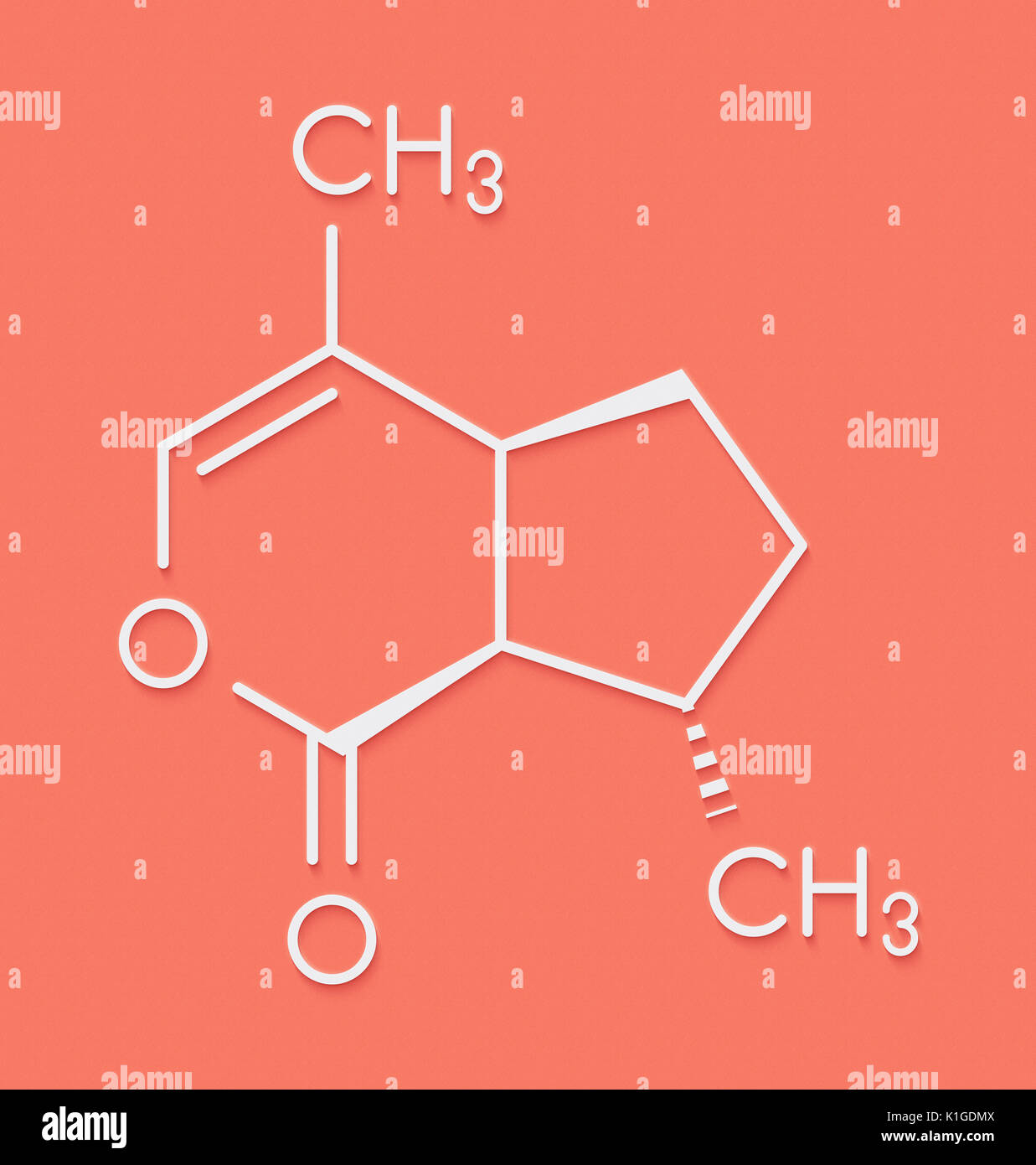 Nepetalactone catnip cat attractant molecule hi-res stock photography ...