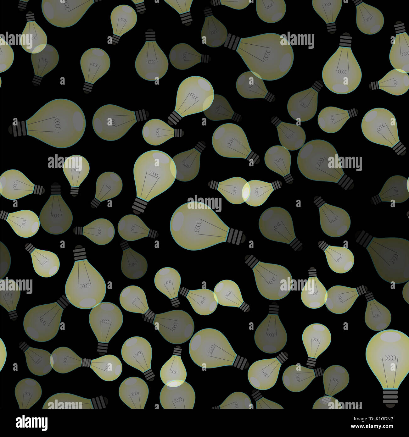 Electric Lamp Seamless Pattern Stock Photo - Alamy