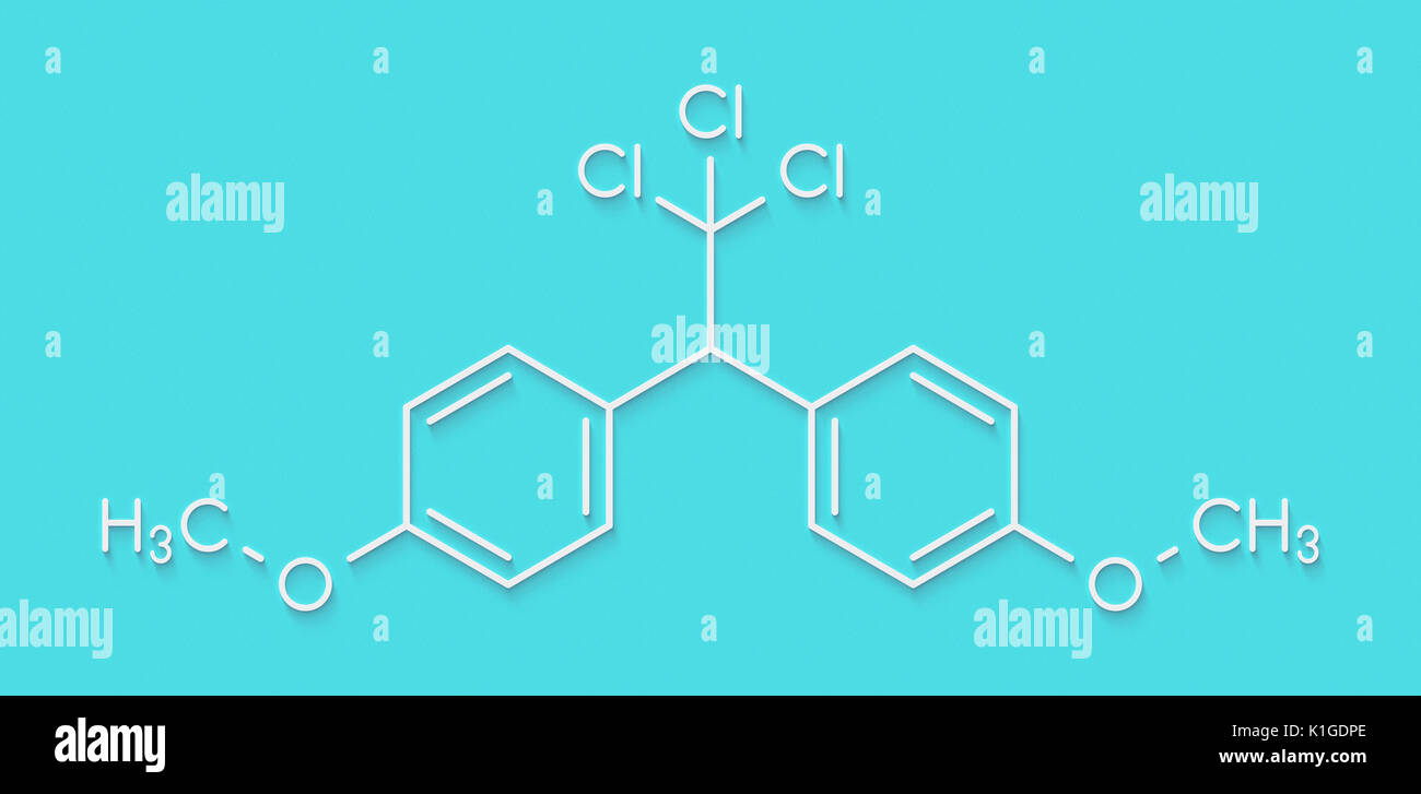 Methoxychlor pesticide molecule. Skeletal formula Stock Photo - Alamy