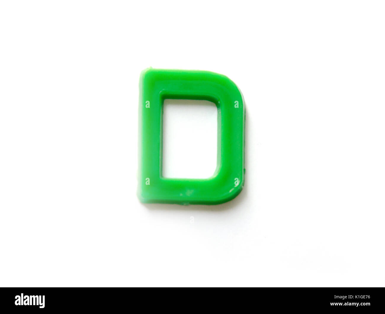 Plastic letters D isolated white background Stock Photo - Alamy