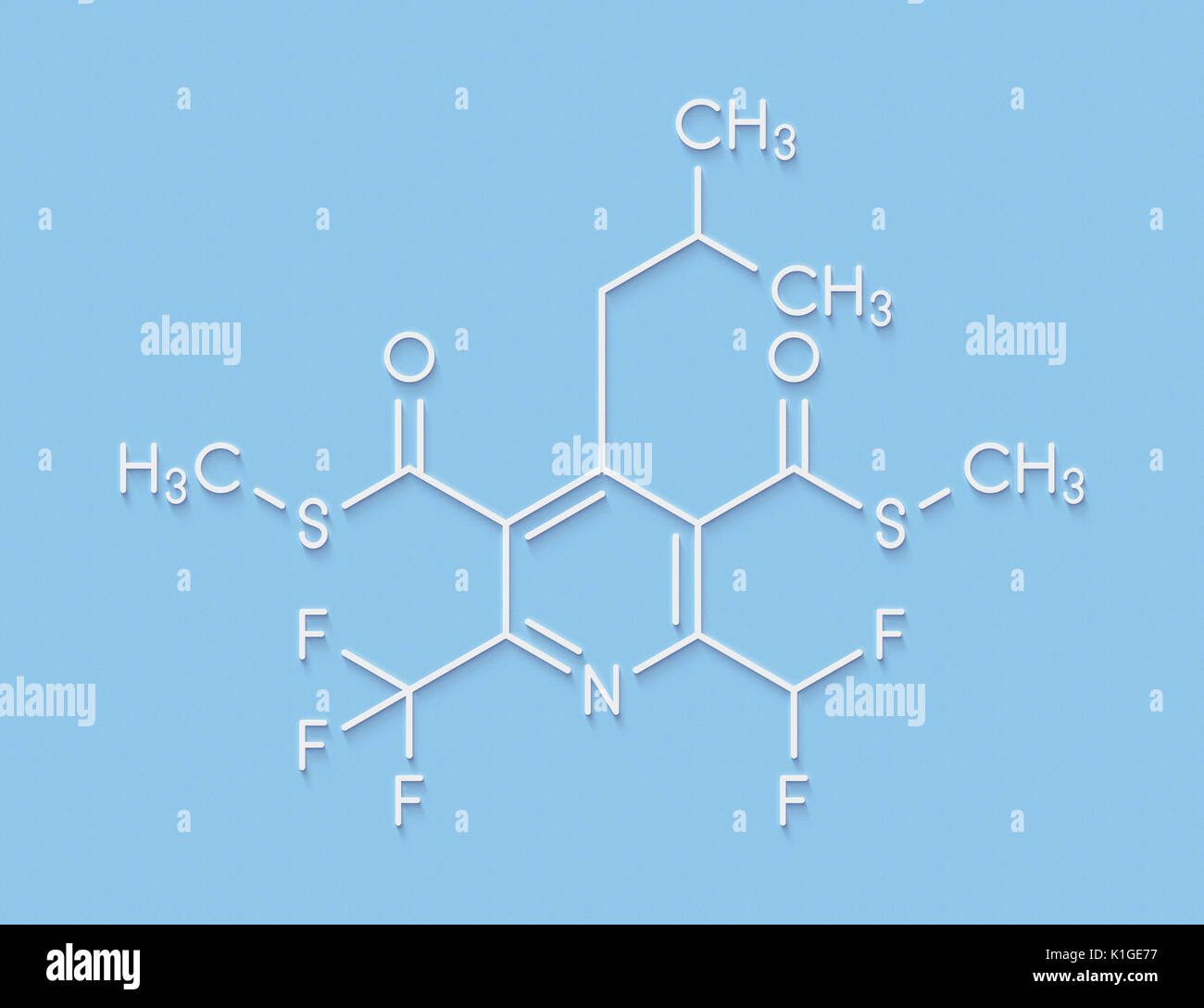 Dithiopyr preemergent herbicide molecule. Skeletal formula Stock Photo ...
