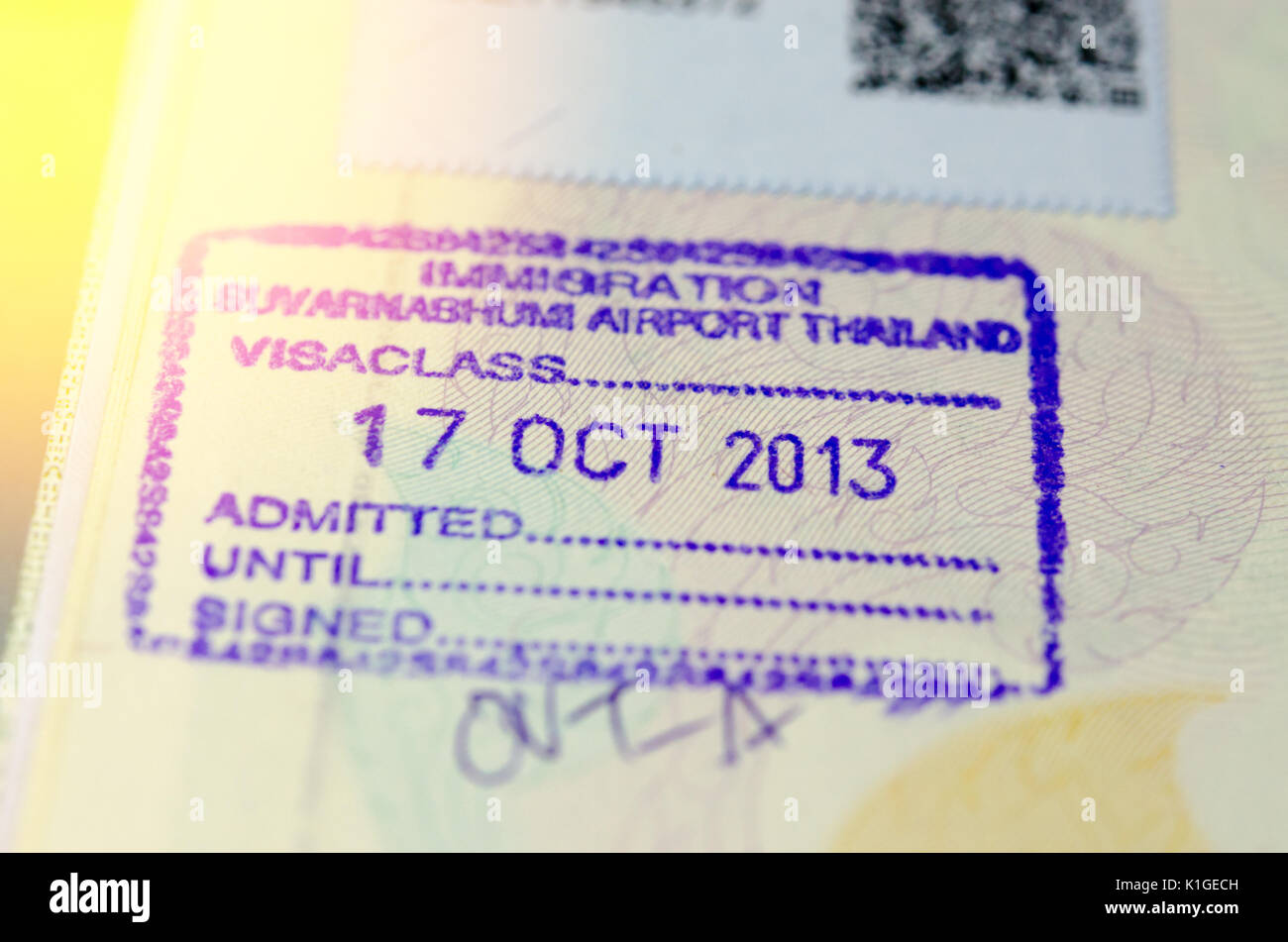 Visa stamp travel passport immigration Stock Photo - Alamy