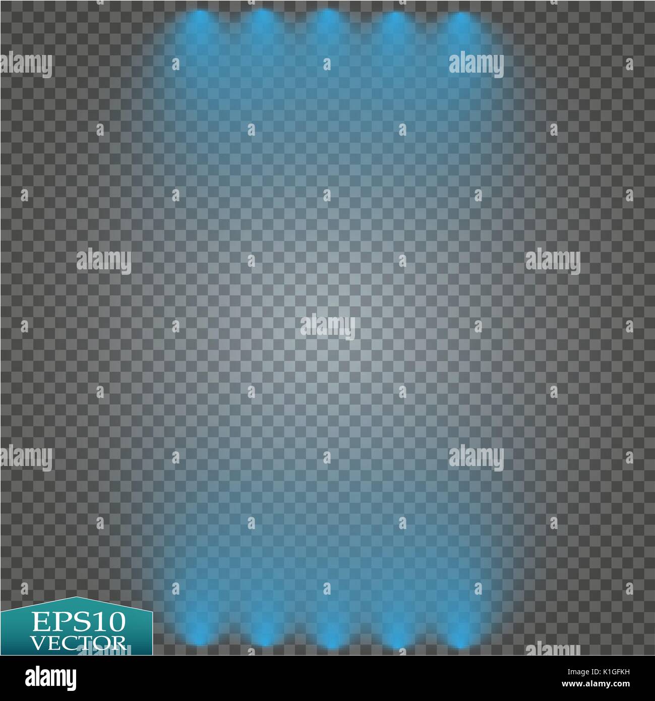 Special light effects. Realistic vector bright projectors for scene ...