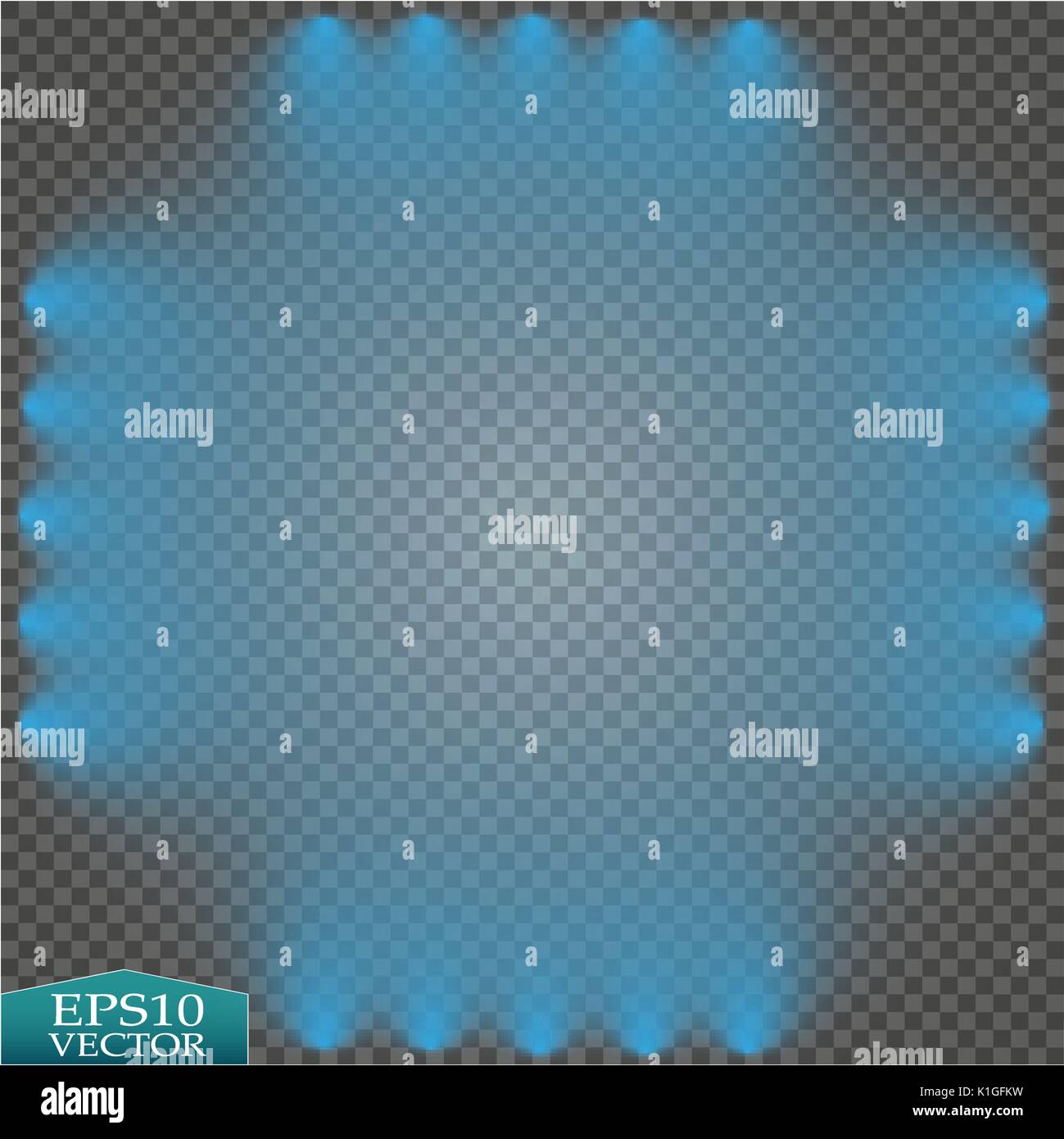Special light effects. Realistic vector bright projectors for scene ...