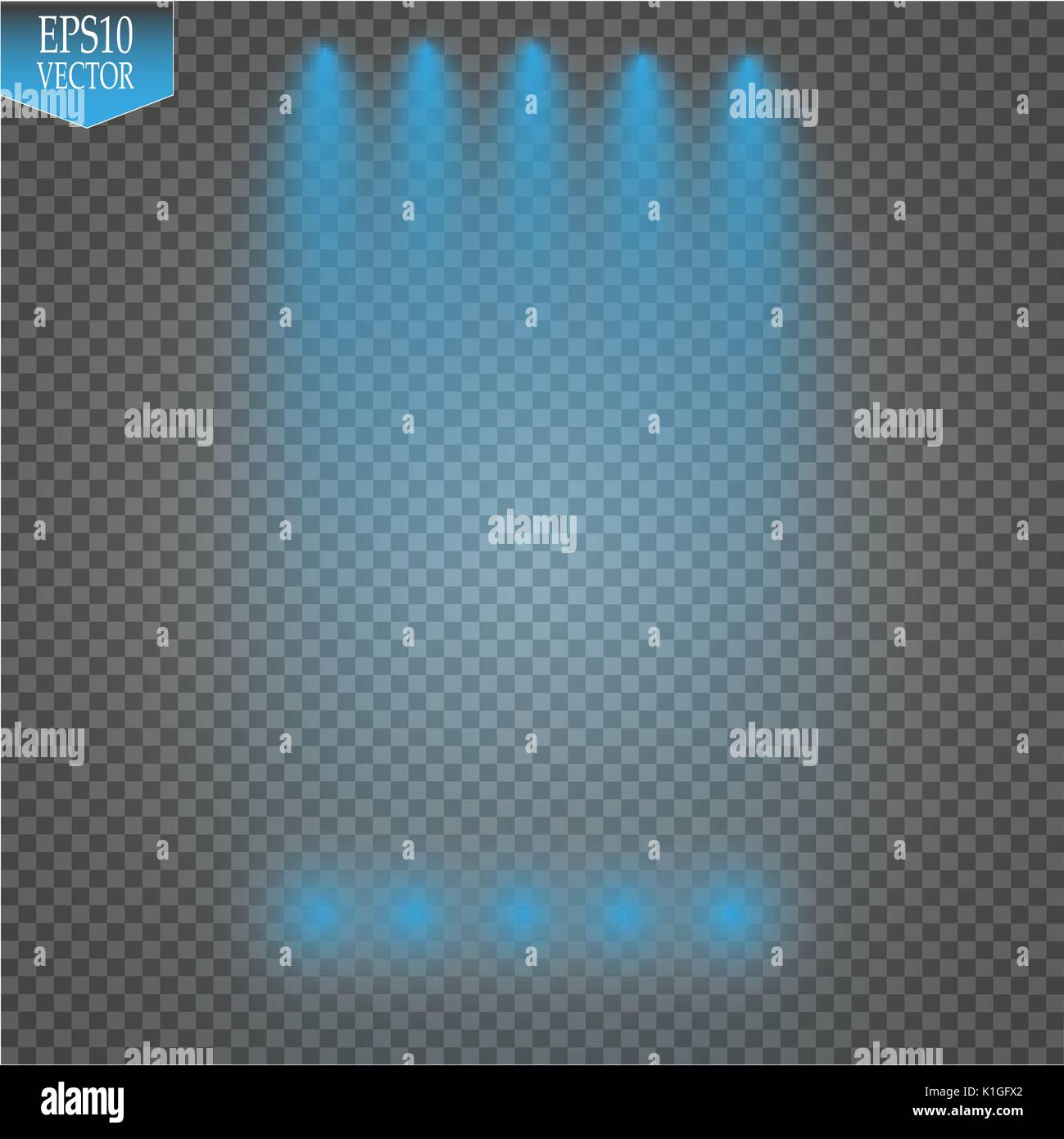 Special light effects. Realistic vector bright projectors for scene ...