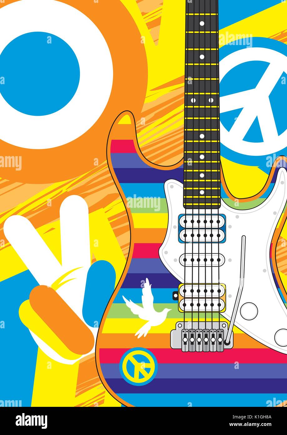 1960s hippie guitar hi-res stock photography and images - Alamy