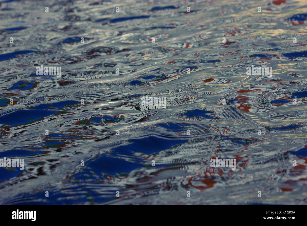 flowing Water and wave with beautiful reflection on it Stock Photo - Alamy