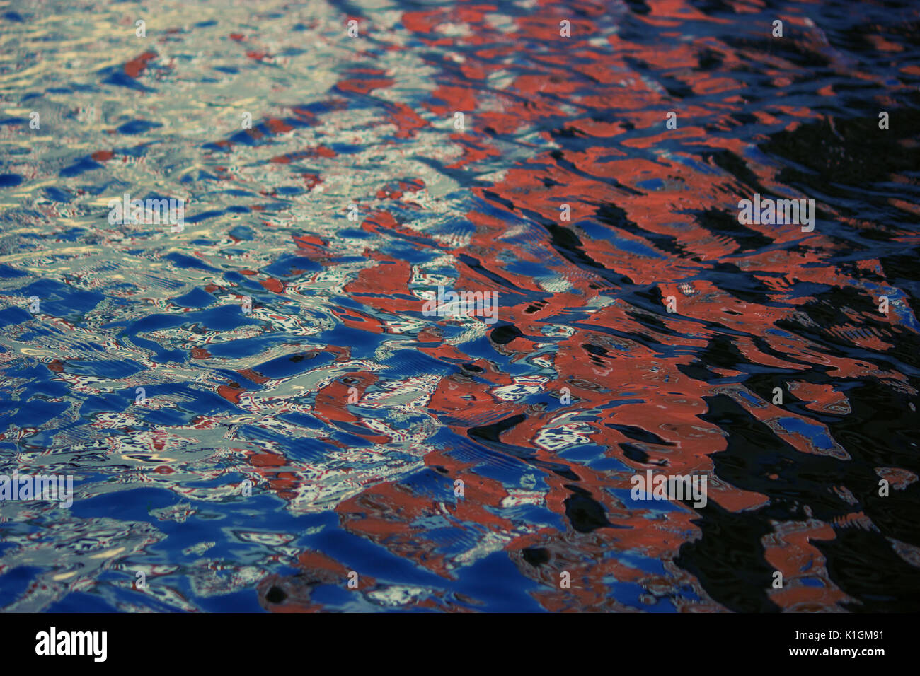 flowing Water and wave with beautiful reflection on it Stock Photo - Alamy