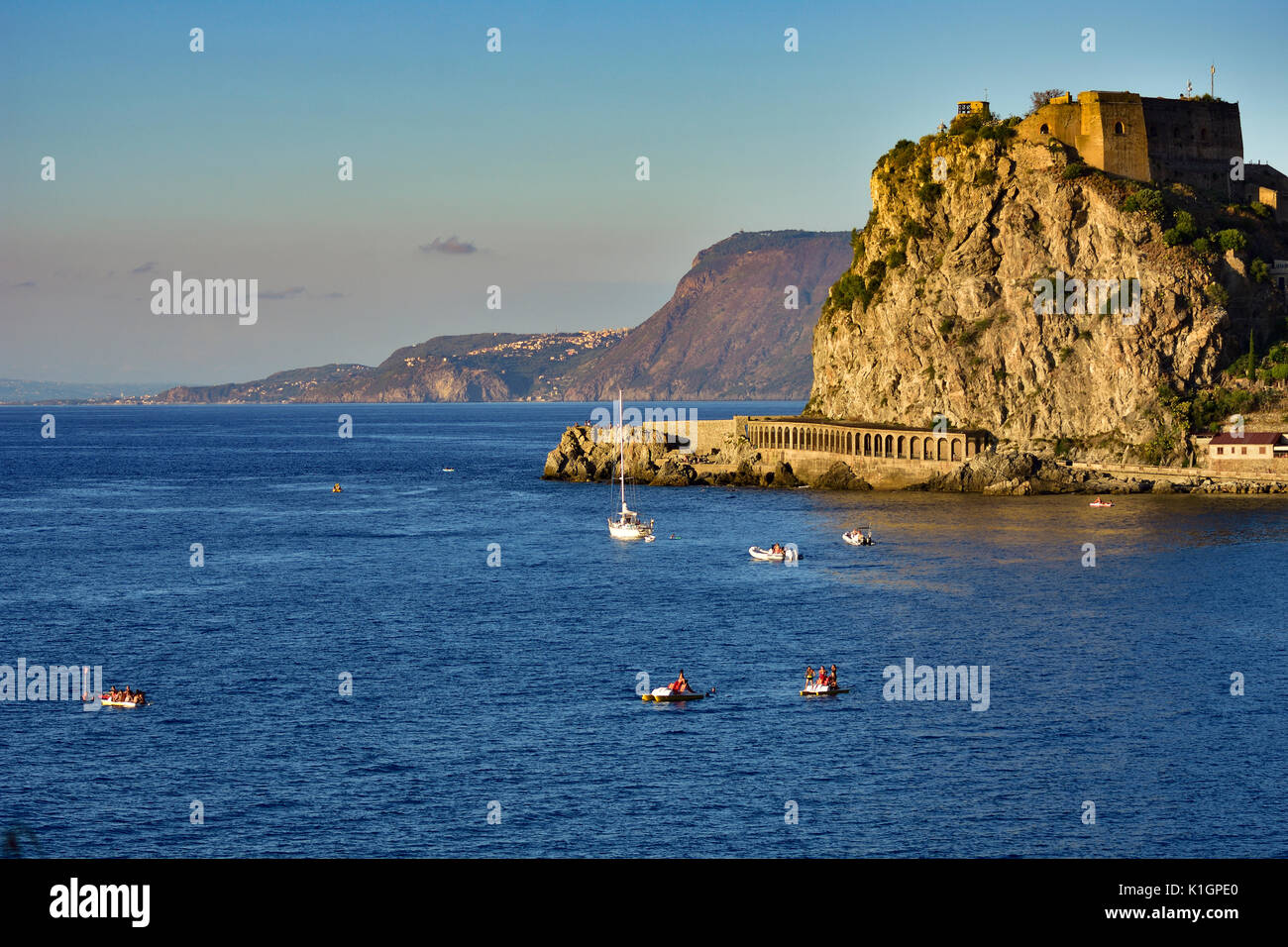 scilla, blue, calabria, italy, mediterranean, europe, landscape, sea ...