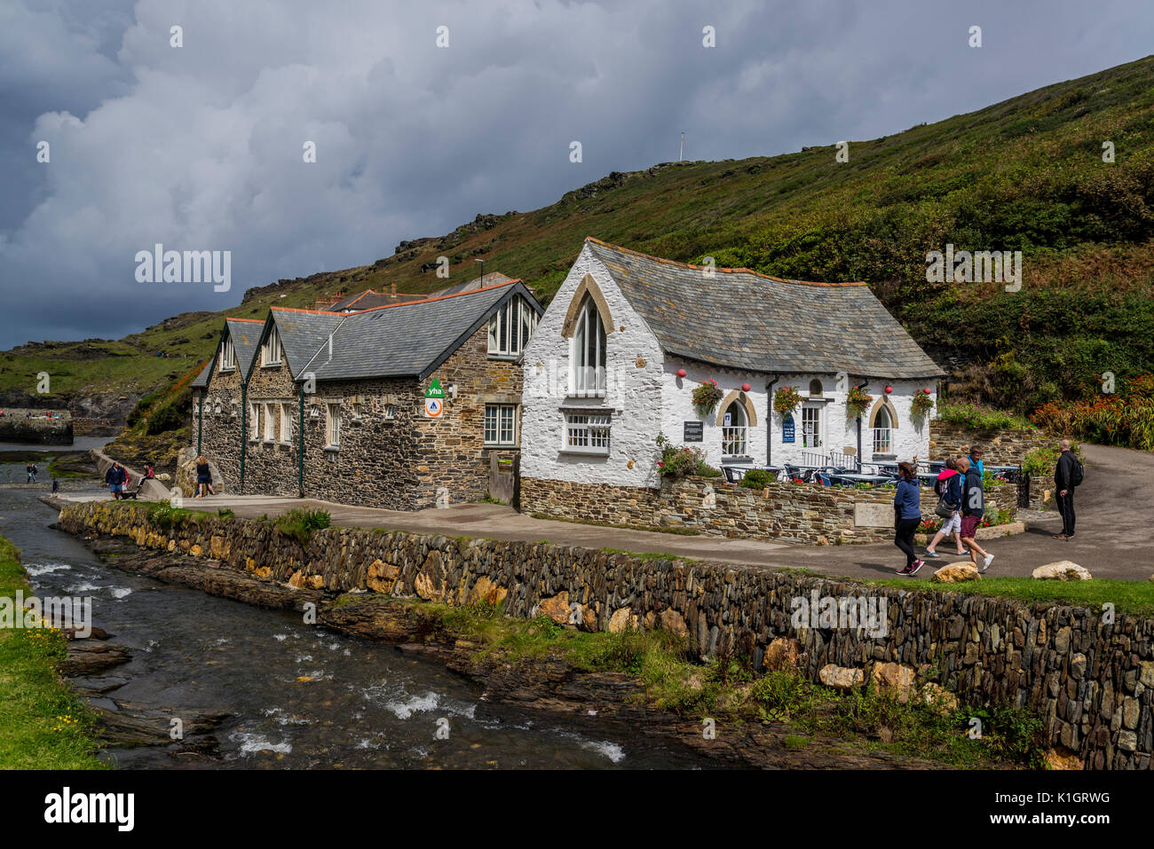 The Harbour Light house, a 16th century building, Boscastle, a village ...