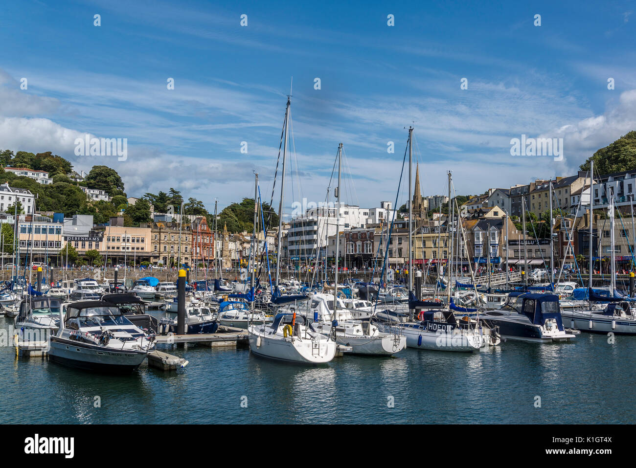Torquay Harbour, Torquay, a seaside town in Devon, England, UK Stock ...