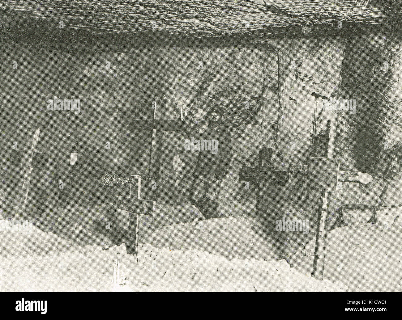 Cavern of the dragon, Cave Garrison, WW1 Stock Photo - Alamy
