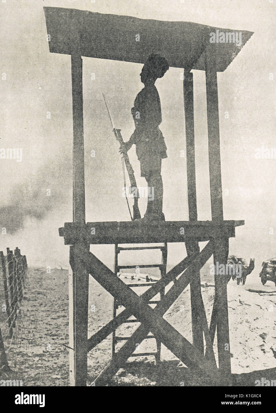 Indian sentry on the Dialah, Fall of Baghdad, 1917 WW1 Stock Photo - Alamy
