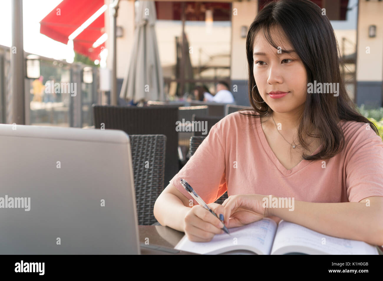 asian girl is studying Stock Photo - Alamy