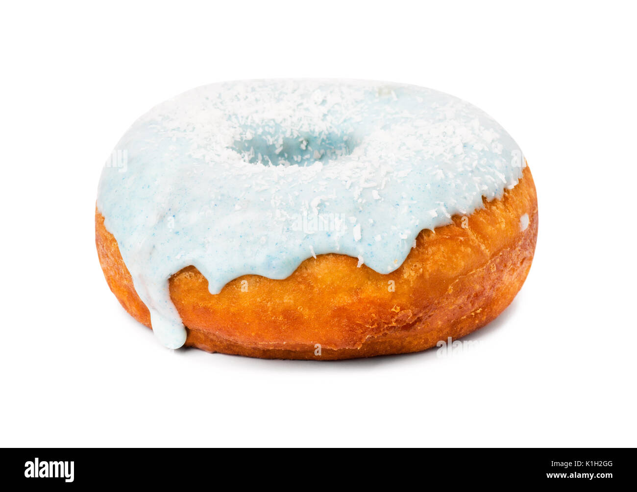 Blue donut isolated on a white background Stock Photo - Alamy