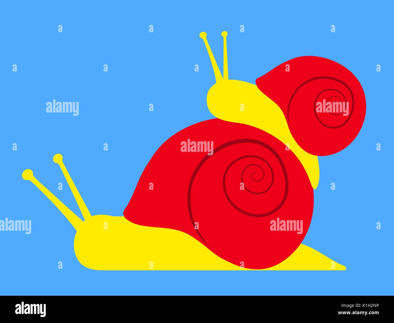 Snail illustration Stock Vector Images - Alamy