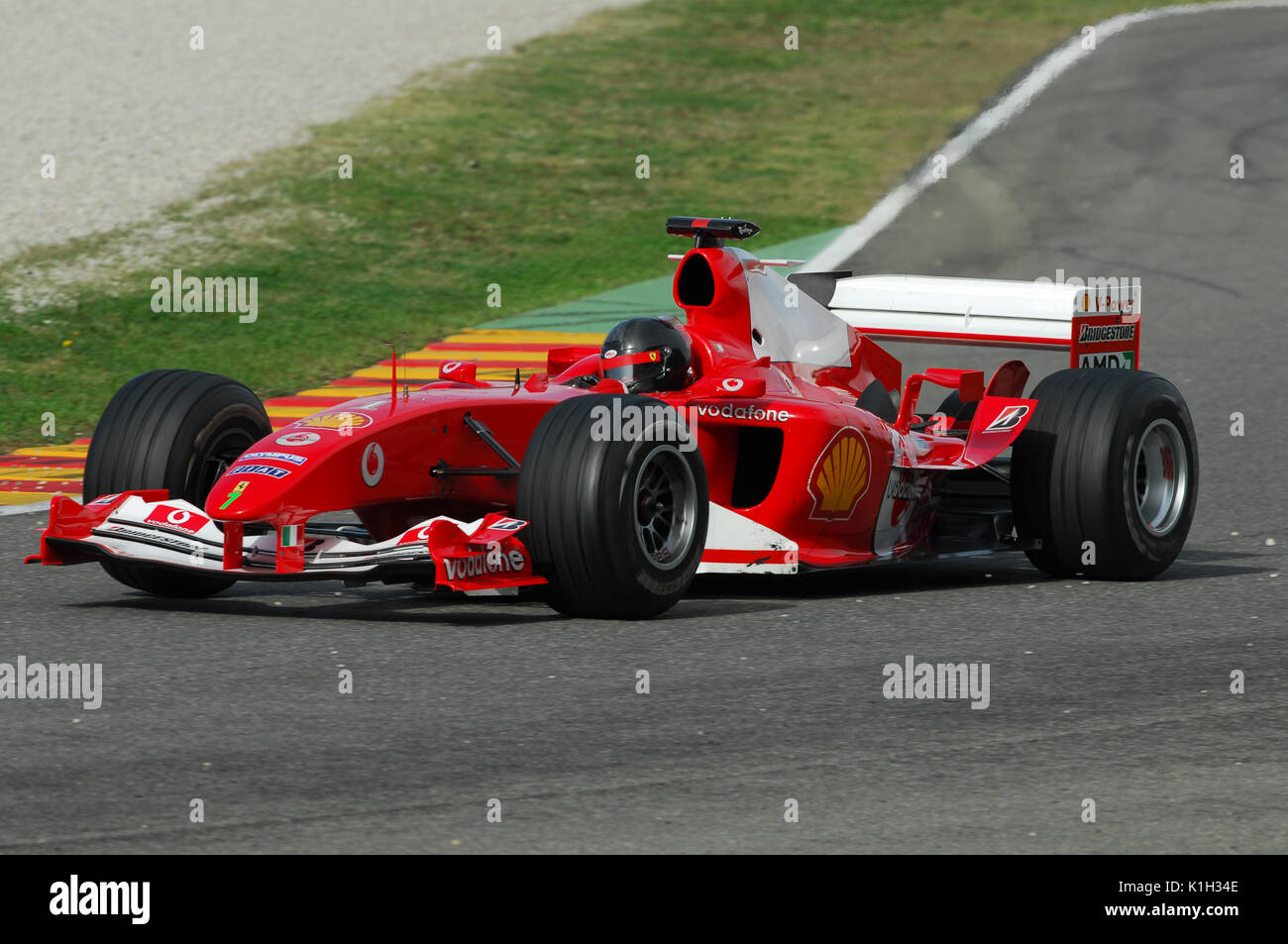 MUGELLO, IT, November, 2007: unknown run with Modern Ferrari F1 during ...