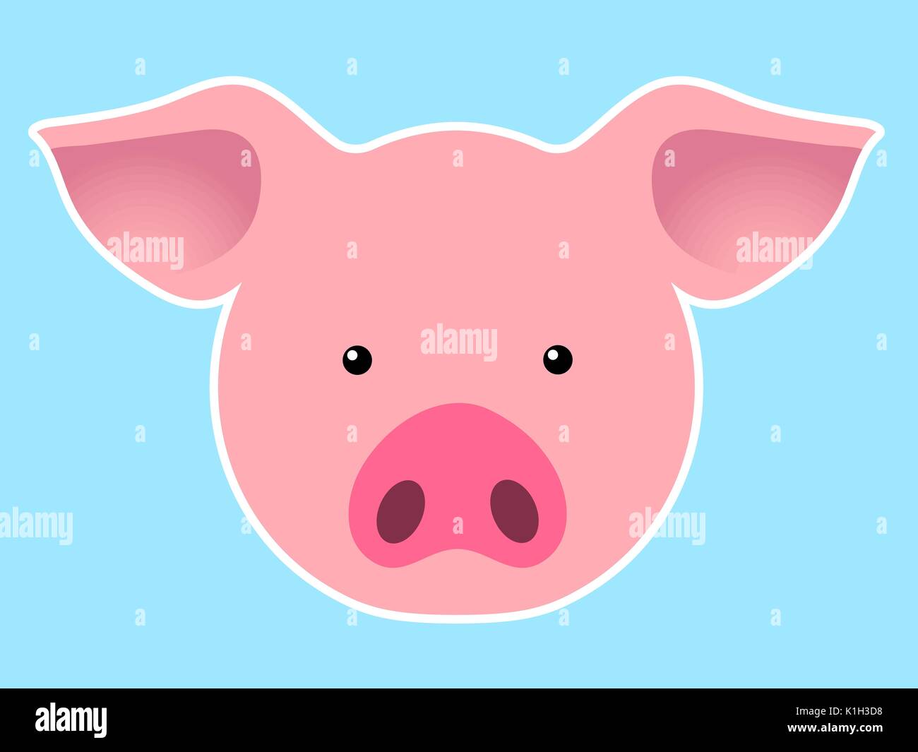 Pig cartoon face hi-res stock photography and images - Alamy