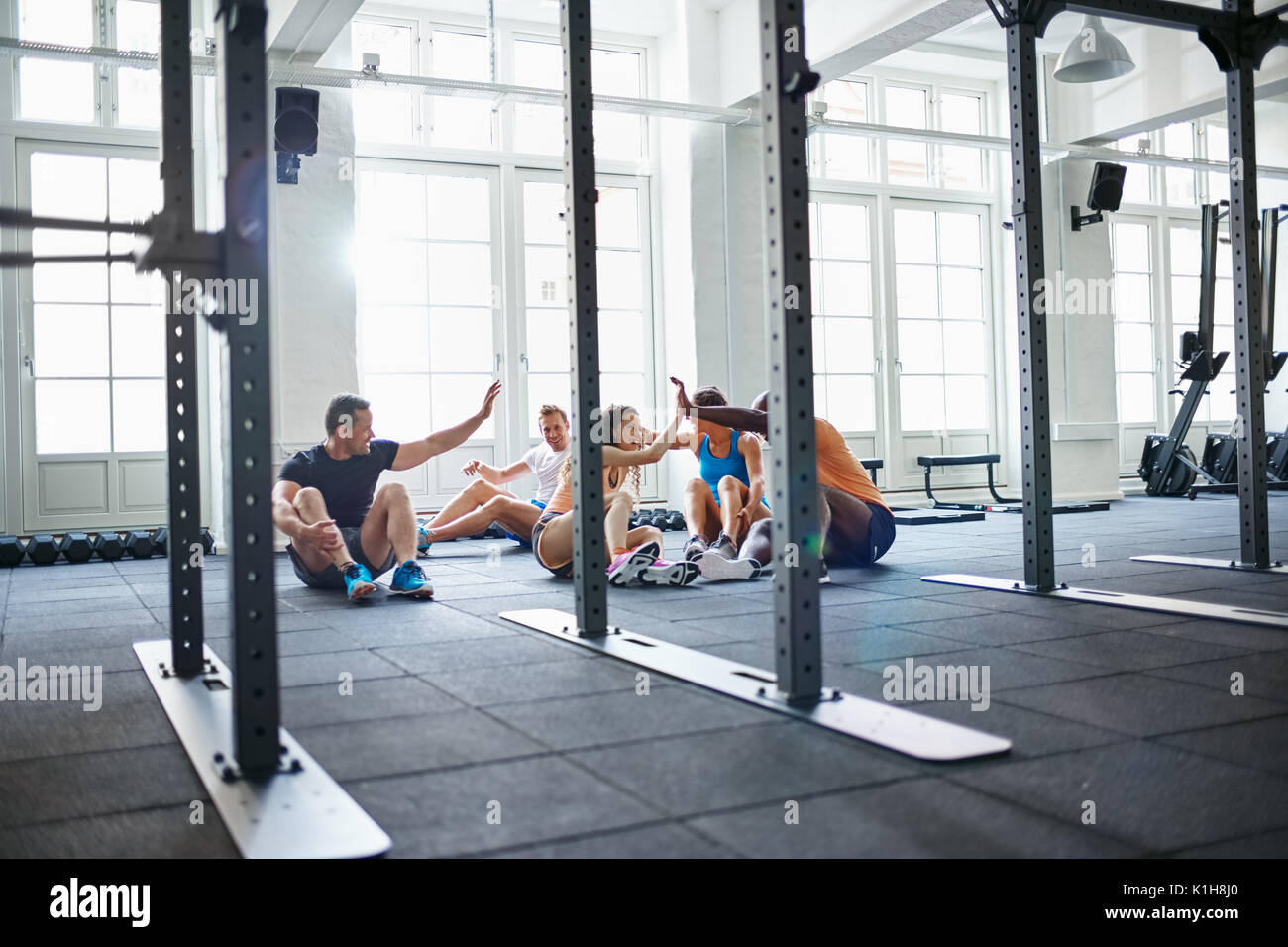 Five people sitting on other hi-res stock photography and images - Alamy